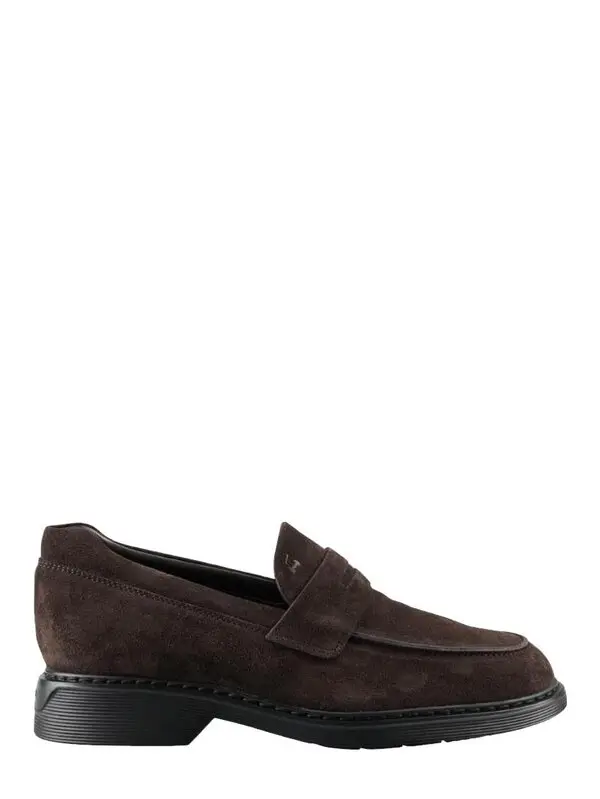 Hogan Almond-toe Loafers - Black