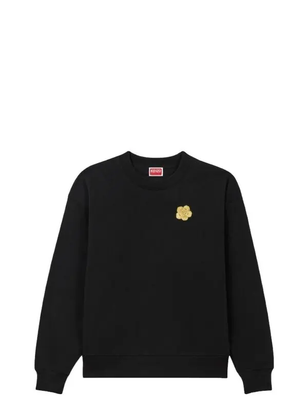 Kenzo Boke Flower Embroidered Sweatshirt - Black