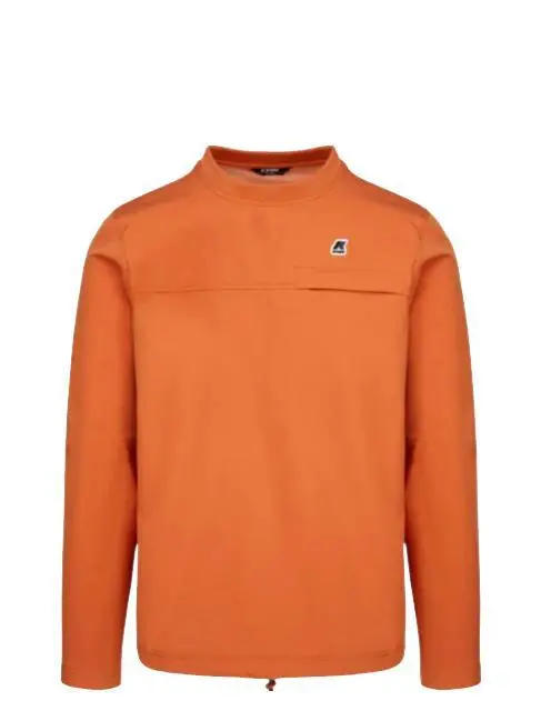 K-WAY Logo-patch Crew-neck Sweatshirt - Orange