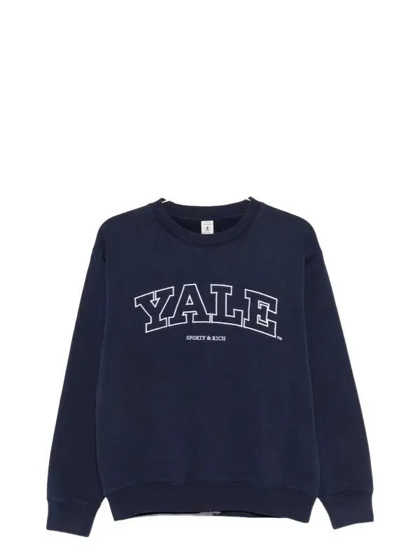 SPORTY  RICH Sporty & Rich Yale Crewneck Sweatshirt - Black