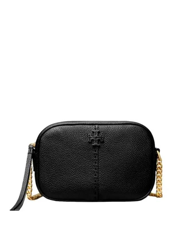 Tory Burch Mcgraw Logo Patch Camera Bag - Black