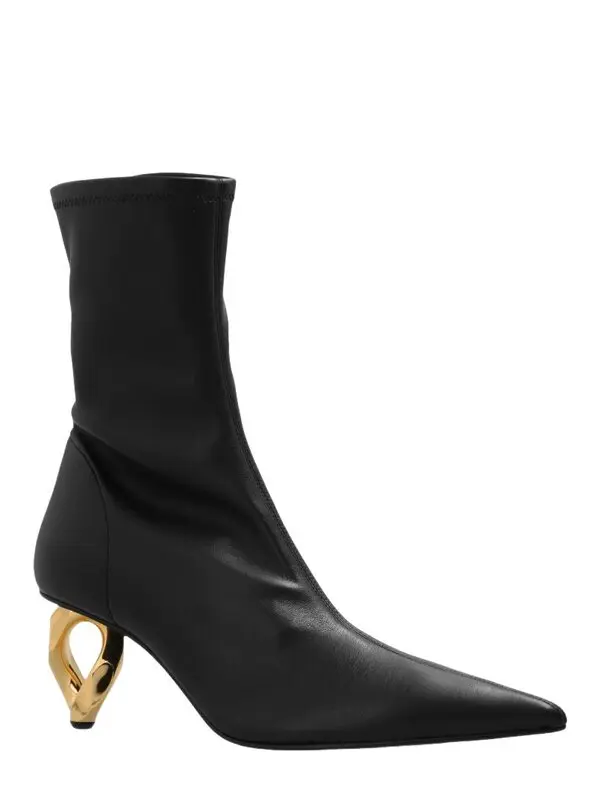 J.W.ANDERSON Jw Anderson Pointed-toe Heeled Ankle Boots - Black