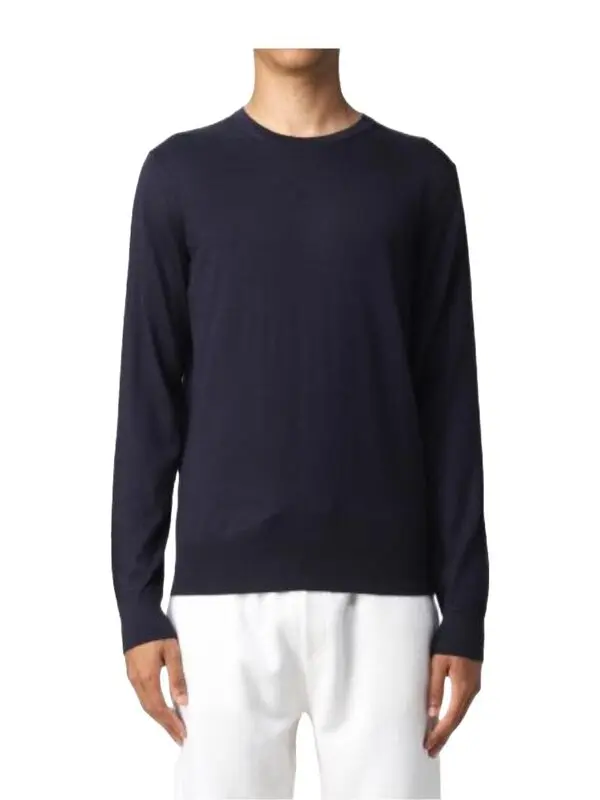 Zegna Long-sleeved Knitted Pullover - Black