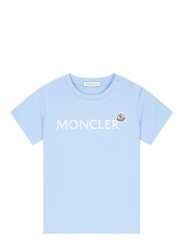 Moncler Logo Cotton Jersey T-shirt - Blue