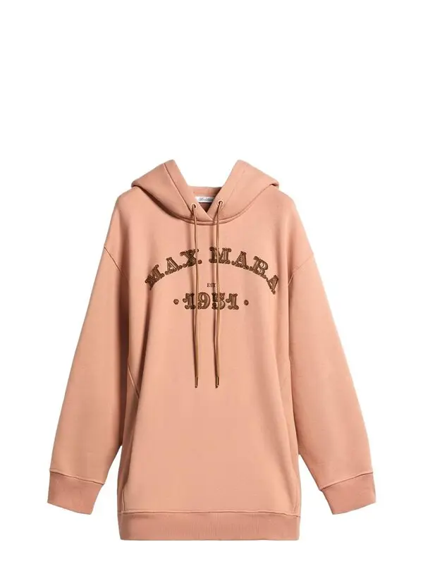 Max Mara Logo Long Hoodie - Pink