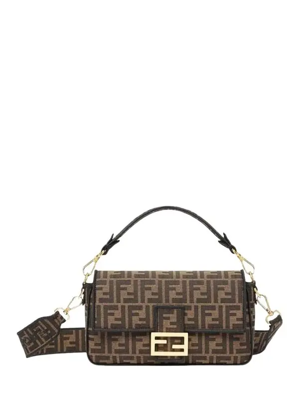 Fendi Ff Monogram Fabric Bag - Brown