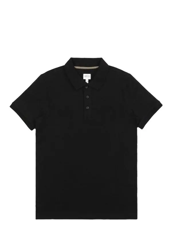 Emporio Armani Logo Embroidered Polo Shirt - Black