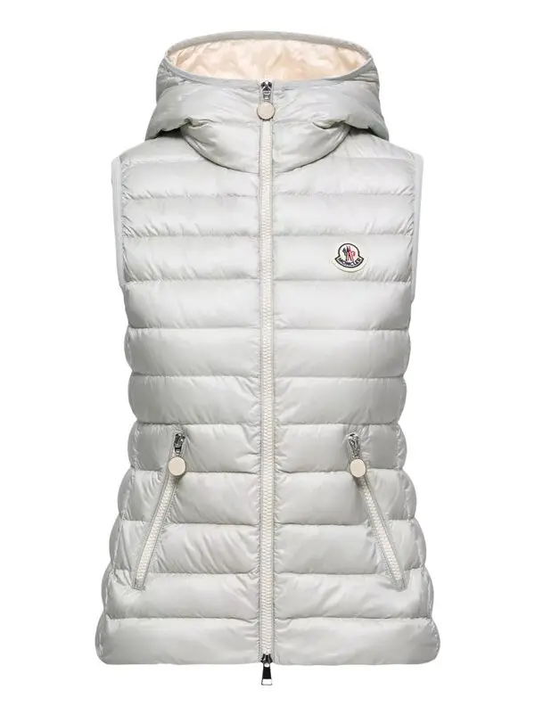 Moncler Glycosse Hooded Zip-up Padded Gilet - Grey