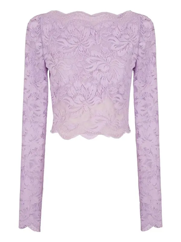 Rabanne Lace Crop Top - Lavander