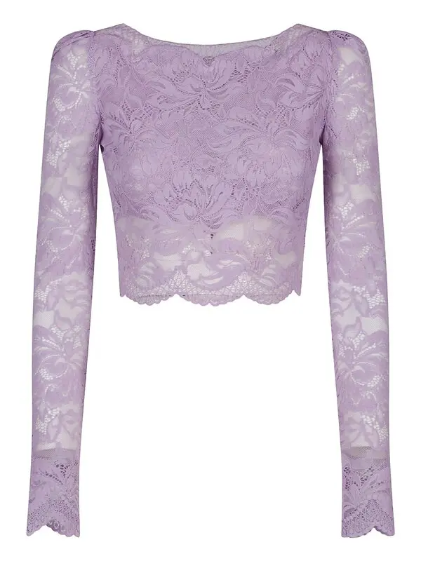 Rabanne Lace Crop Top - Lavander