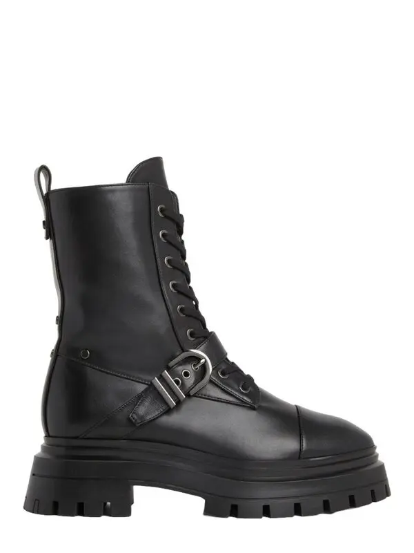 STUART WEITZMAN Maverick Bedford Lace-up Boots - Black
