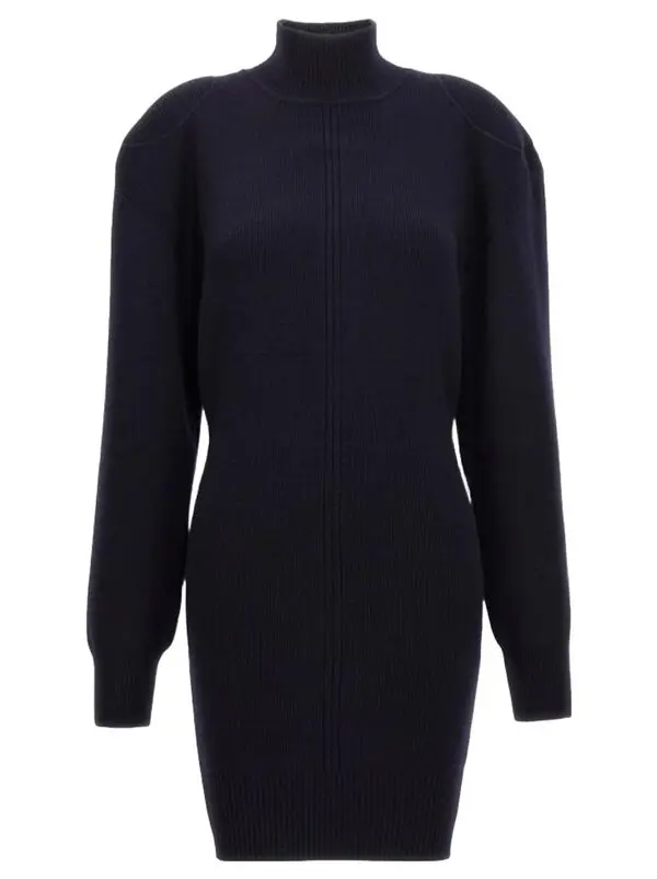 Stella McCartney High-neck Knitted Dress With Long Sleeves - Black