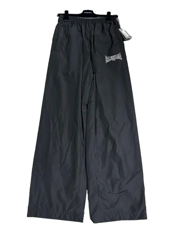 Balenciaga Wide Leg Elastic Waist Casual Pants - Black
