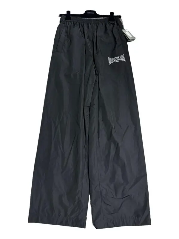 Balenciaga Wide Leg Elastic Waist Casual Pants - Black