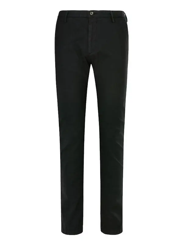 Hugo Boss Slim Fit Casual Pants With Logo Detail - Black