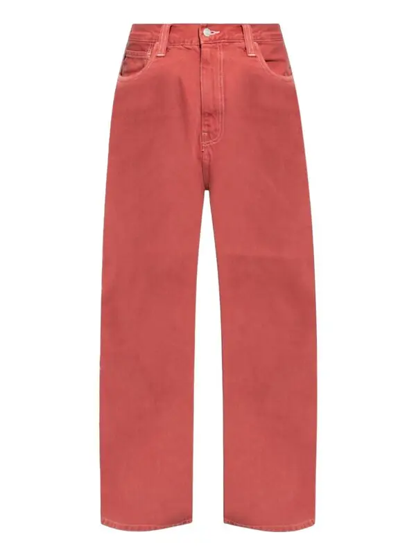Carhartt Work In Progress Landon Logo-patch Tape Jeans - Red