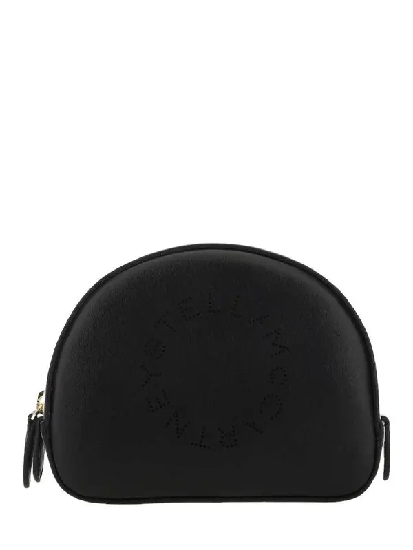 Stella McCartney Logo Perforated Zip-up Beauty Case - Black