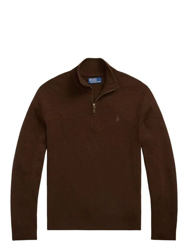 Polo Ralph Lauren Merino Wool Half-zip Pullover - Brown