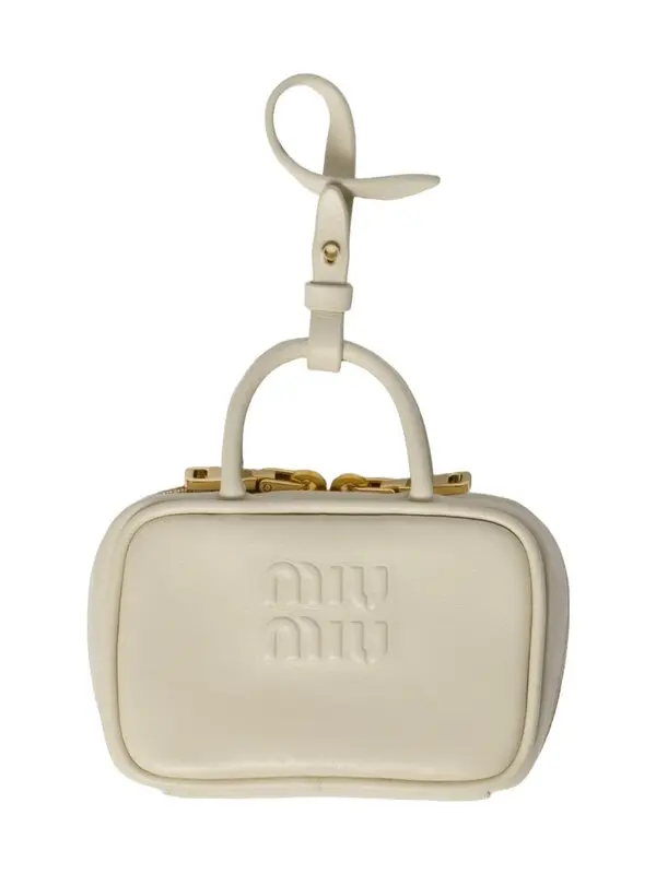 Miu Miu Beau Leather Micro-bag - Chalk White