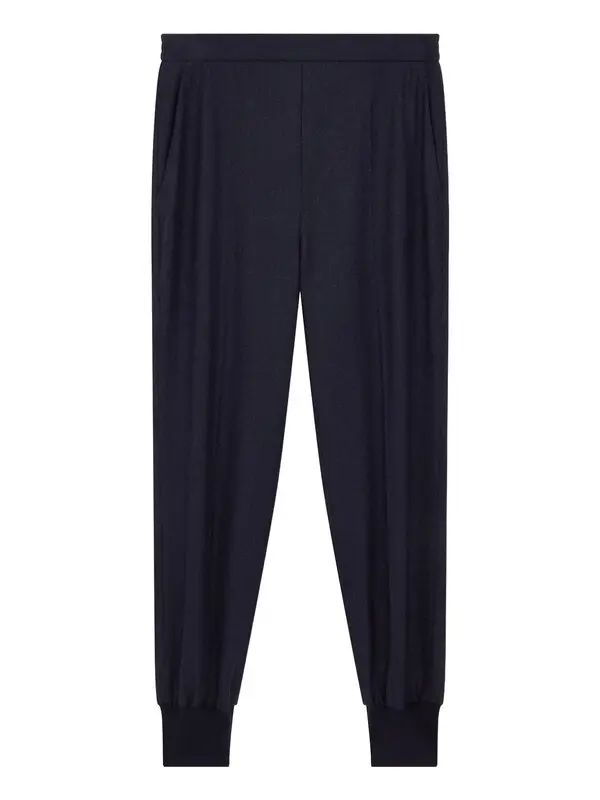 Stella McCartney Elasticated Ankles Flannel Joggers - Deep Navy Blue