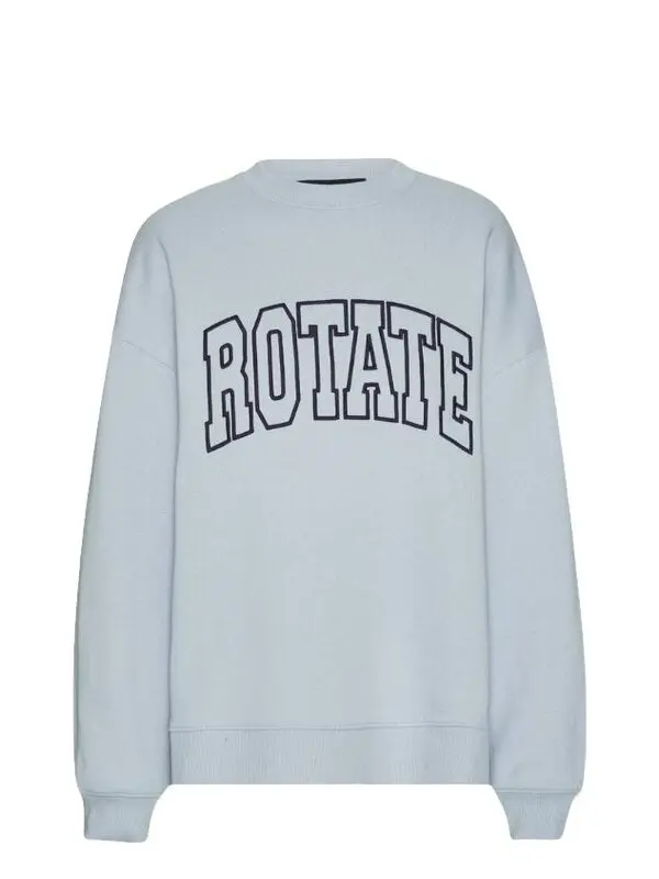 ROTATE BY BIRGER CHRISTENSEN Embroidered Logo Sweatshirt - Light Blue