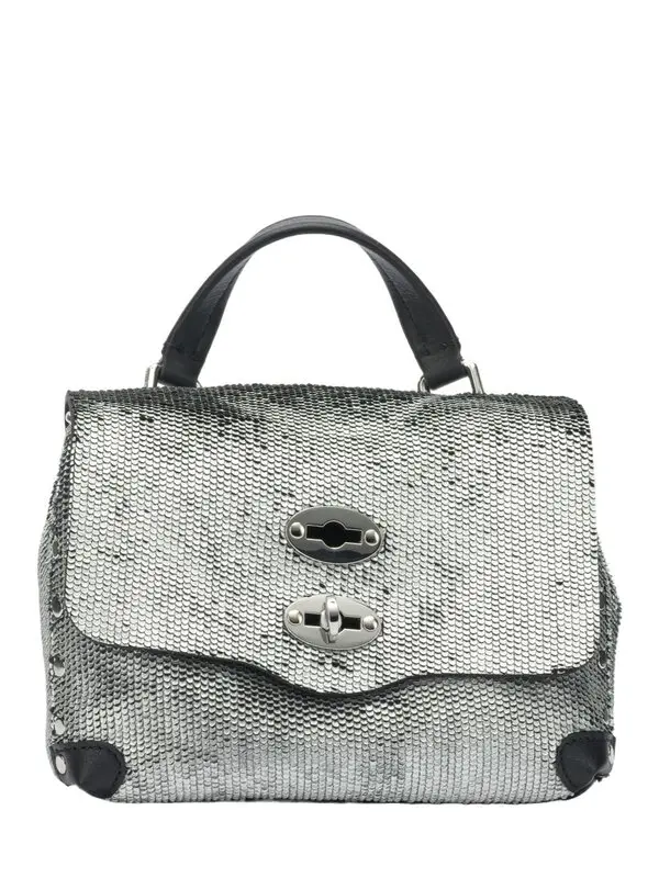ZANELLATO Baby Postina Shoulder Bag With Twist Lock - Silver