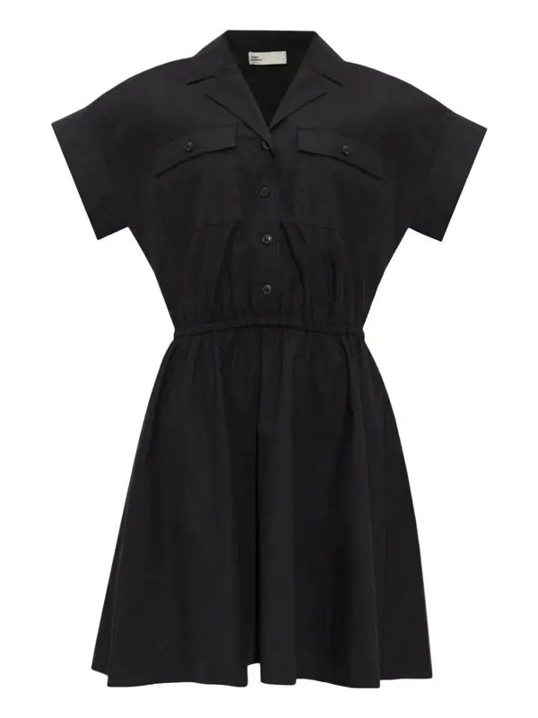 Tory Burch Belted Cotton Shirtdress - Black
