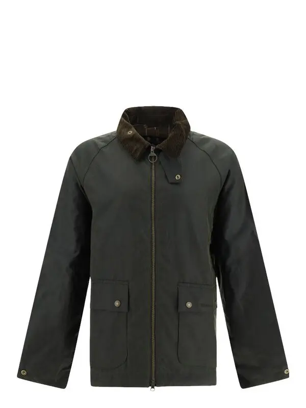 Barbour Bedale Corduroy-collar Short Jacket - Black