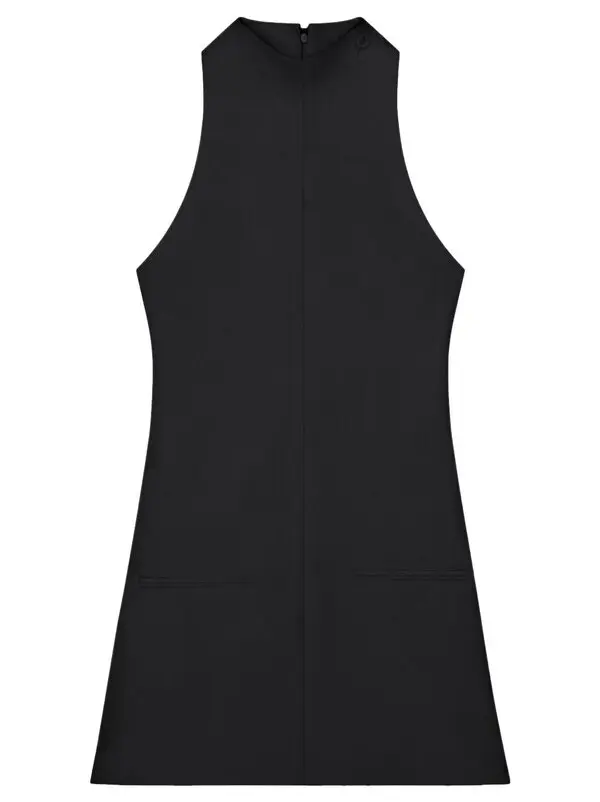 COURREGES Sleeveless A-line Mini Dress - Black