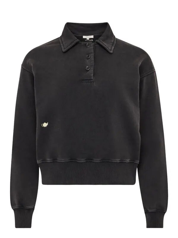 J.W.ANDERSON Cotton Polo Top With Embroidered Detail - Black