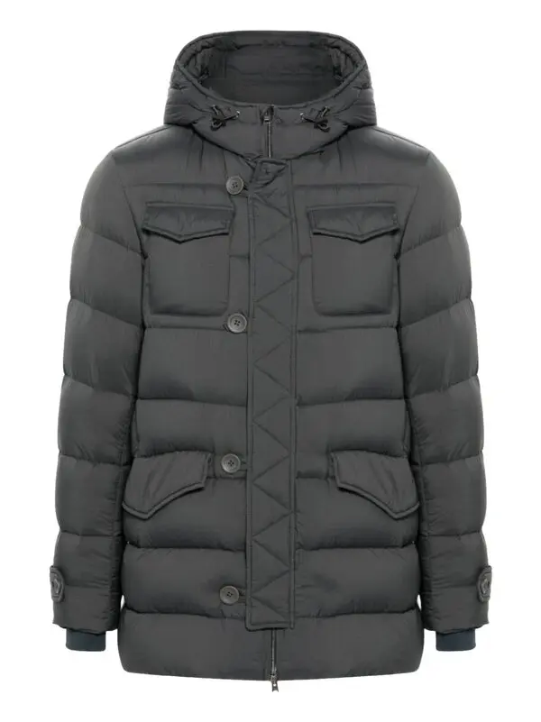 Herno L'eskimo High Neck Hooded Down Coat - Black