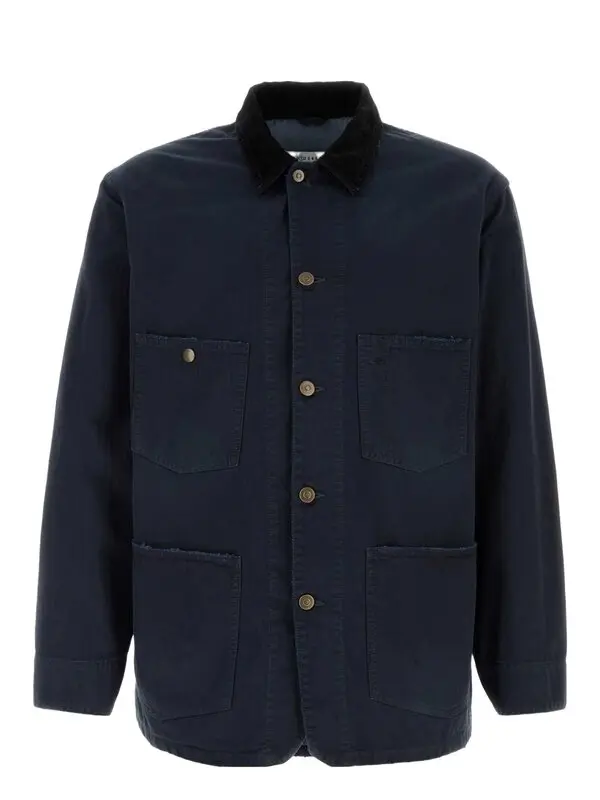 MAISON MARGIELA Denim Jacket With Corduroy Collar - Stonewashed Navy