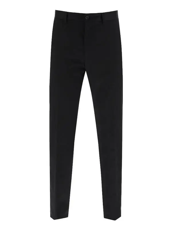 Dolce & Gabbana Dolce Gabbana Mid-rise Chino Trousers - Black