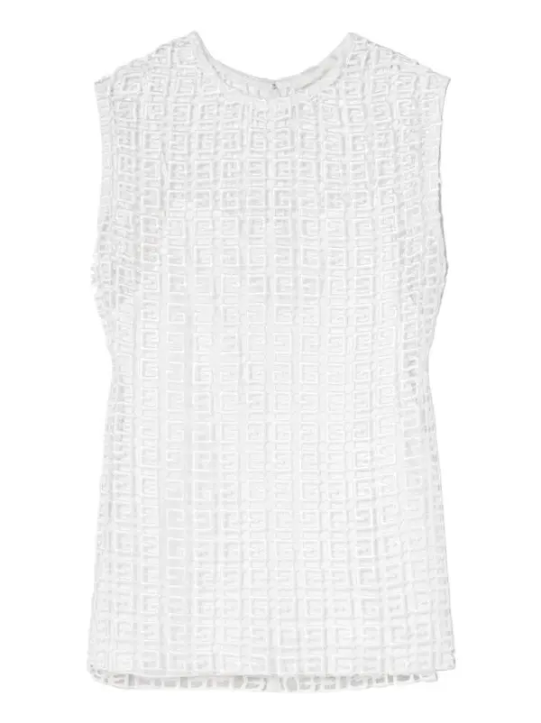 Givenchy 4g Guipure Top - White