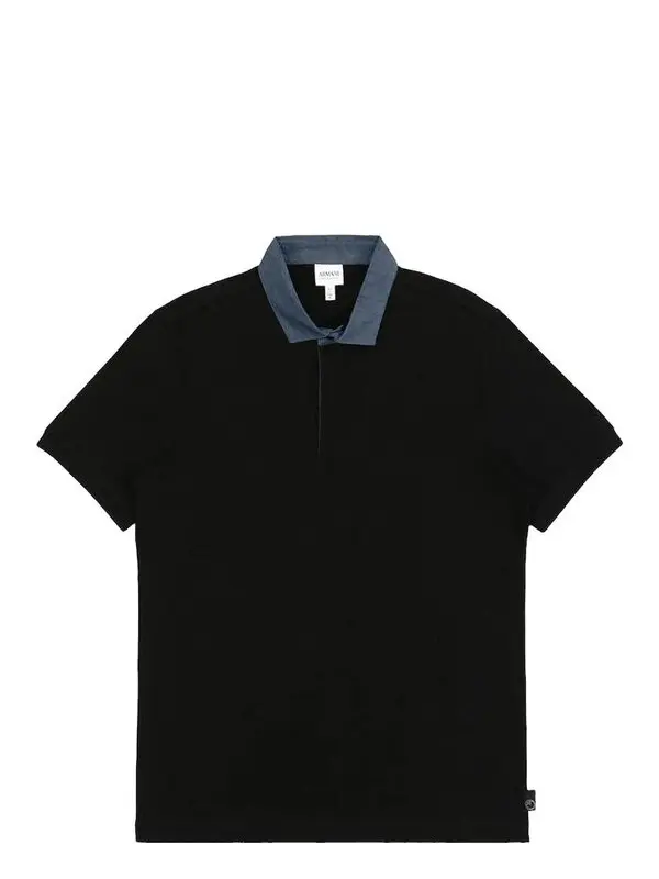 Emporio Armani Logo Polo Shirt - Black