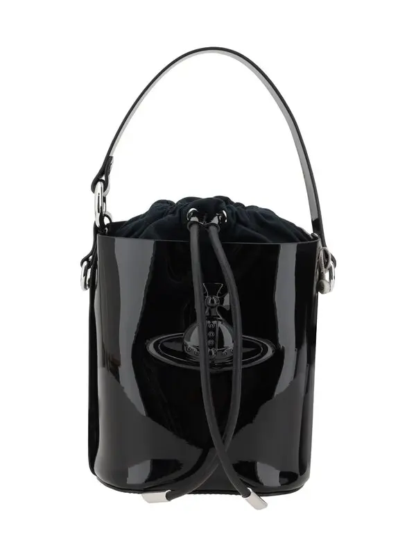 VIVIENNE WESTWOOD Daisy Drawstring Bucket Bag - Black