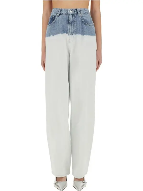 Moschino Two-tone Relaxed Fit Jeans - White
