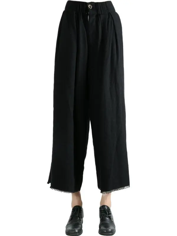 UMA WANG Elasticated Waist Casual Pants - Black