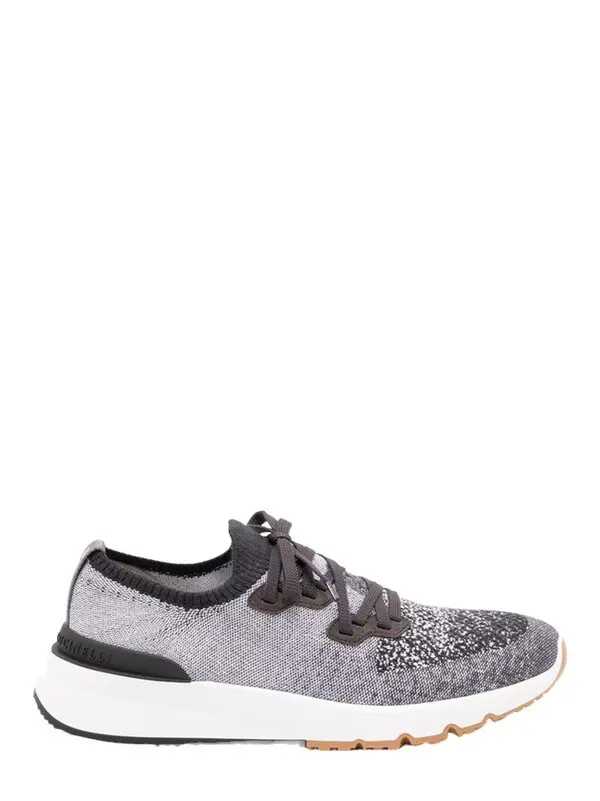 Brunello Cucinelli Knit Sneakers - Gray