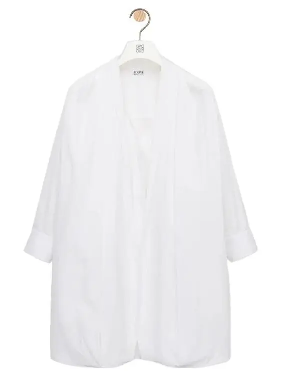 Loewe Draped V-neck Mini Dress - White