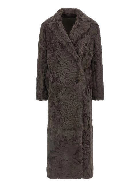 Brunello Cucinelli Long Textured Coat - Rust Brown