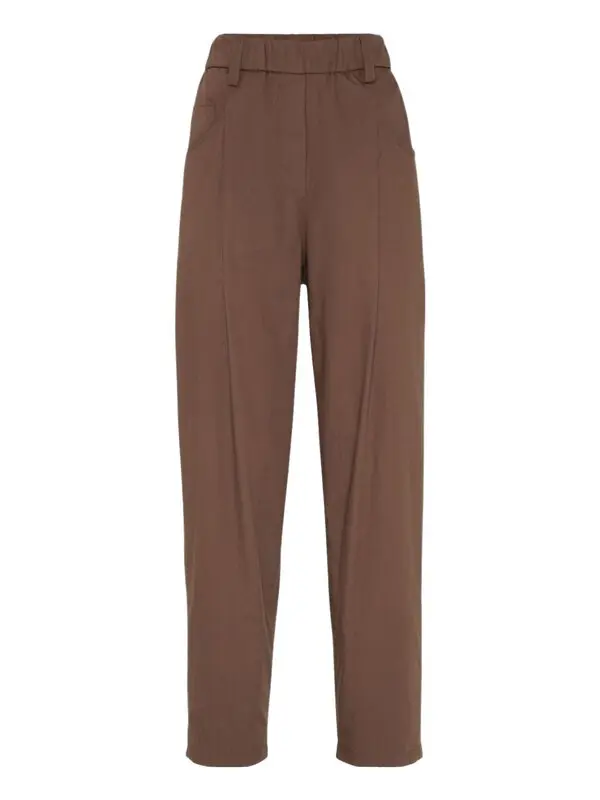 Brunello Cucinelli Elastic Waist Casual Pants - Brown
