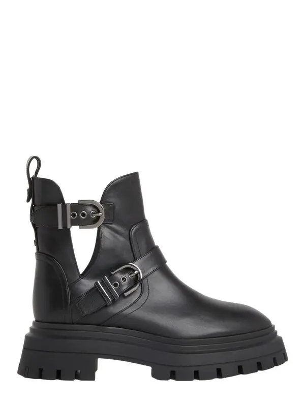 STUART WEITZMAN Buckled Ankle Boots - Black