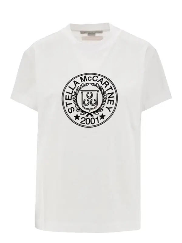 Stella McCartney Logo Printed Crewneck T-shirt - White