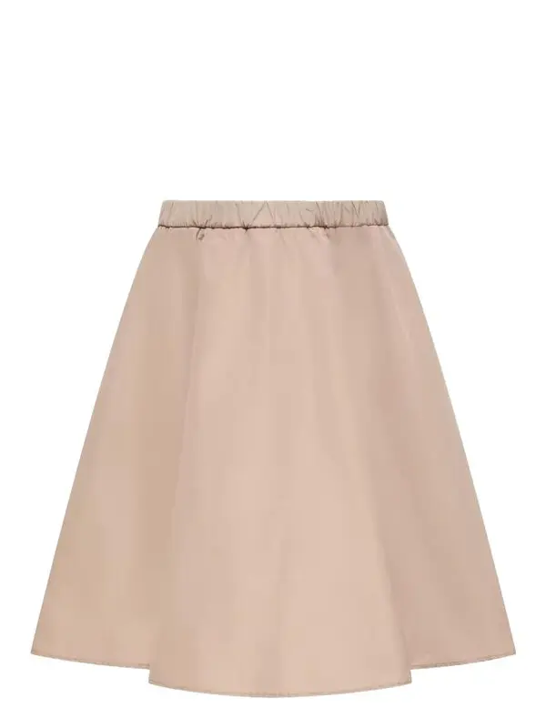 Moncler Pleated Logo Detail Skirt - Beige
