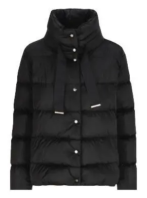Herno High-neck Drawstring Padded Jacket - Black
