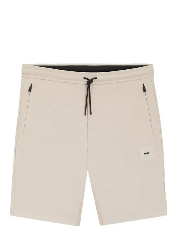 Hugo Boss Stretch Shorts With Drawstring Waist - Light Beige