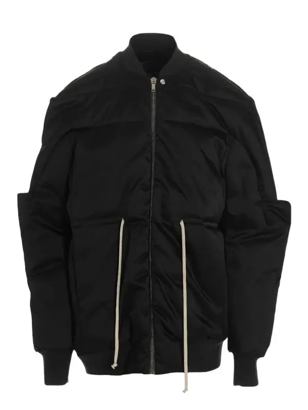 Rick Owens Drawstring Waist Bomber Jacket - Black