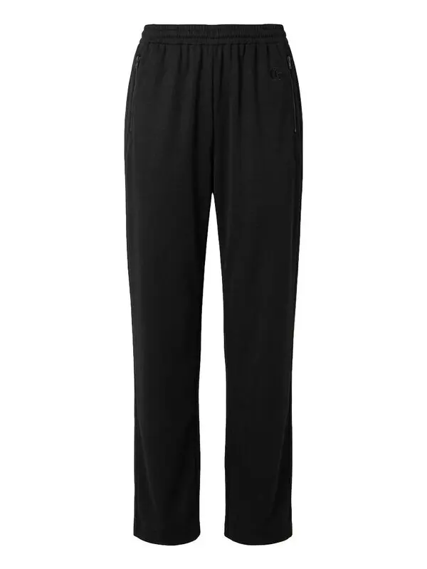 Gucci Embroidered Jersey Leisure Pants - Black