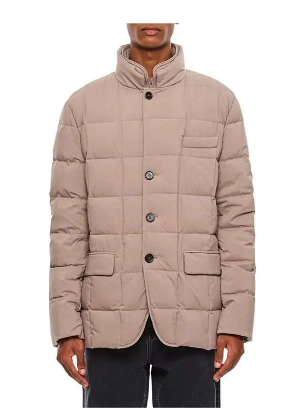 FAY Quilted Padded Coat - Nude